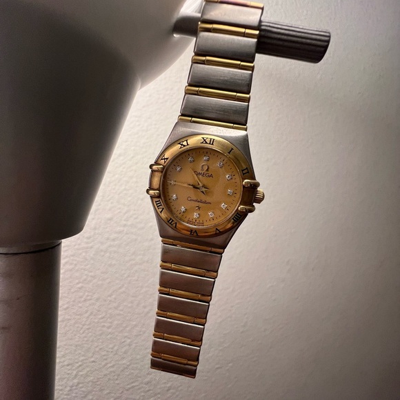 Omega | Accessories | Omega Constellation 8k And Ss Gold Ladys Watch ...